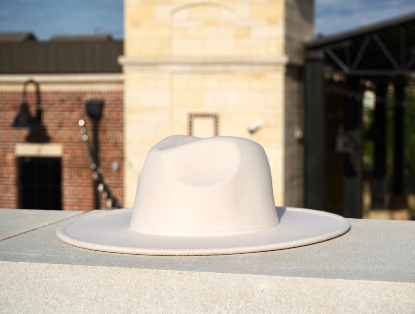 Atlanta - Wide Brim Fedora Hat - Cream – Dope Headwear