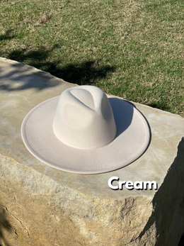 ATLANTA - WIDE BRIM FEDORA HAT - CREAM – Dope Headwear